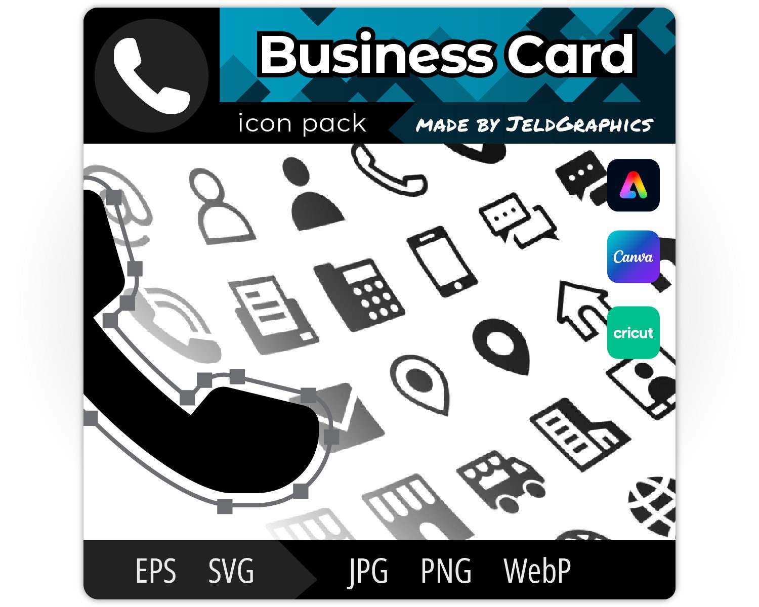 Business Card SVG Files, Icons for Applicants and Business, Create ...