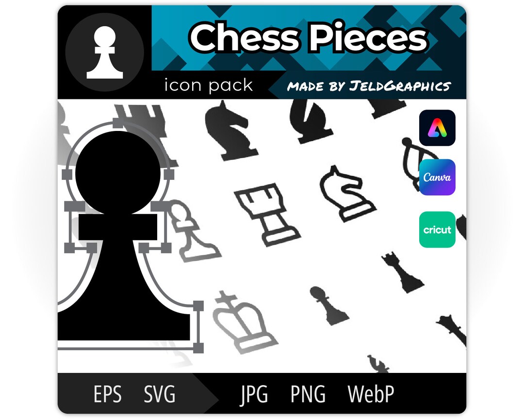 Chess Pieces SVG Files, Icons for Designers and Creators, Create Custom ...