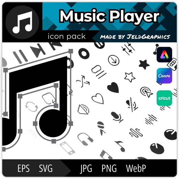 Music Player Svg - Etsy