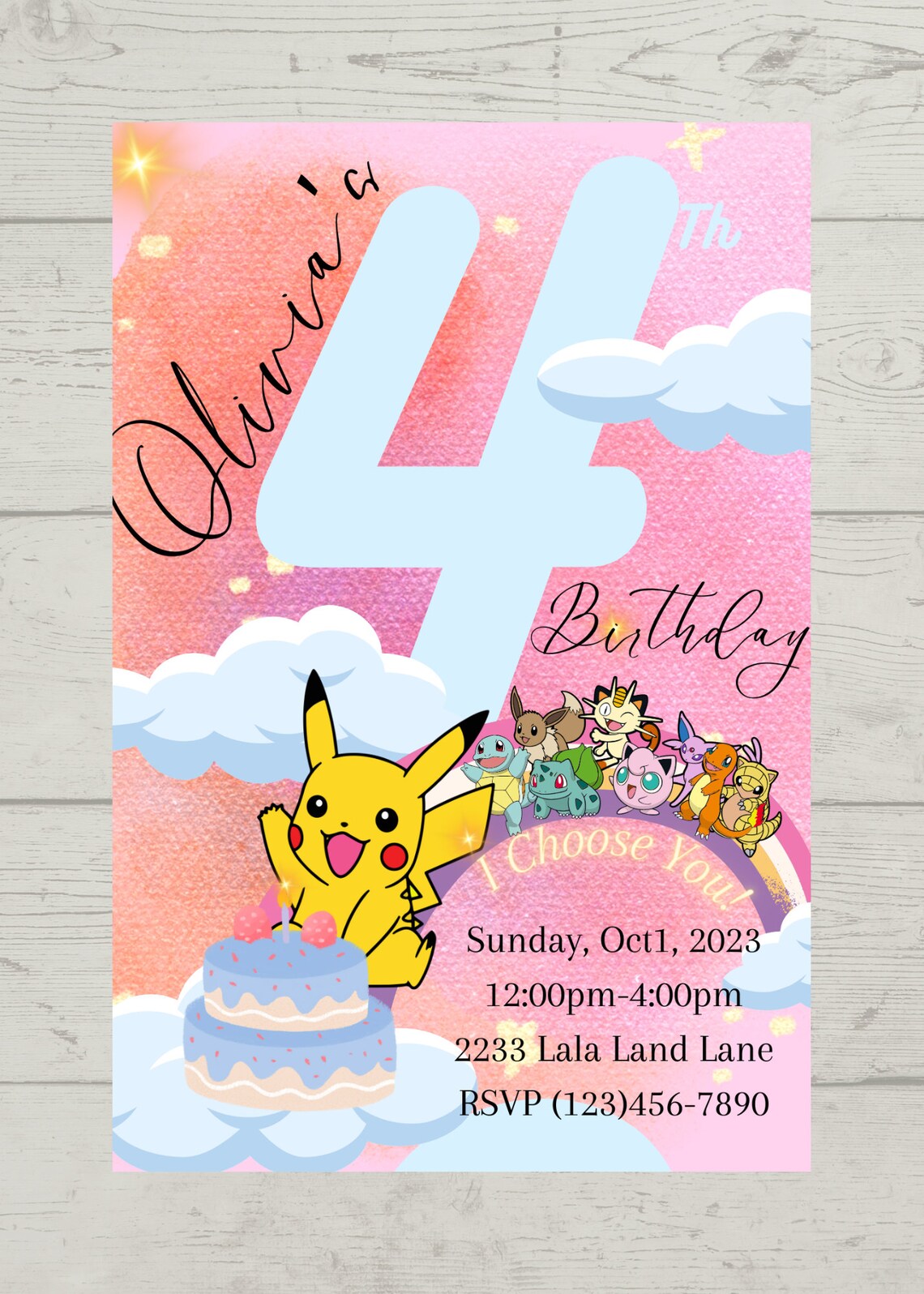 Pokémon Birthday Invite|editable Birthday Invitation|lets Celebrate ...