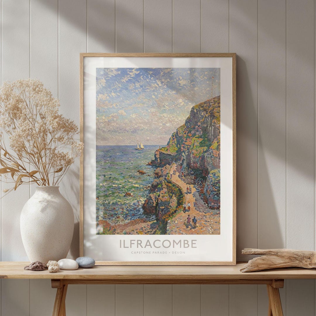 Ilfracombe Devon Print | Coastal Wall Art Print for Bathroom, Living ...