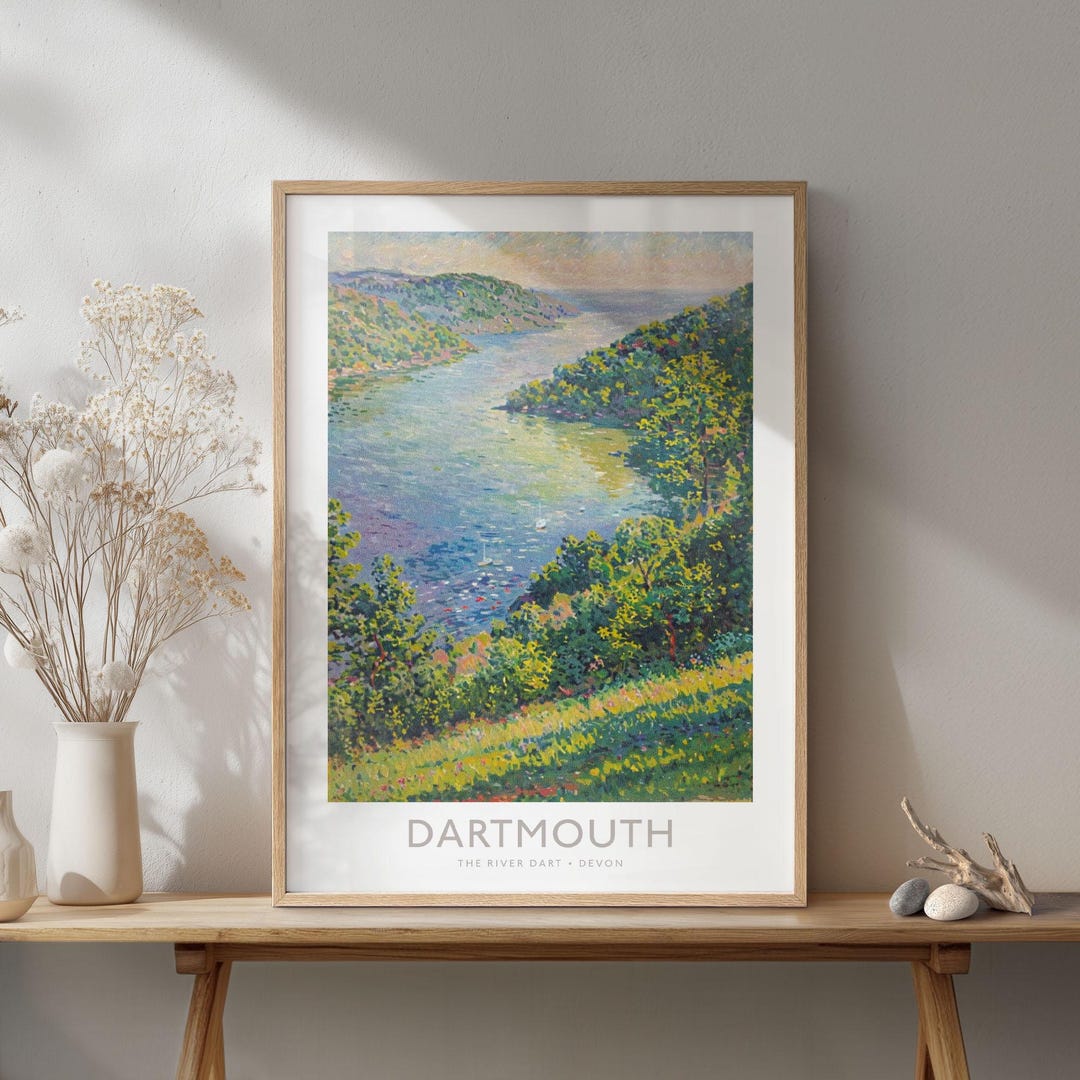 Dartmouth Devon Coastal Decor | Seaside Print for Bathroom, Living Room ...
