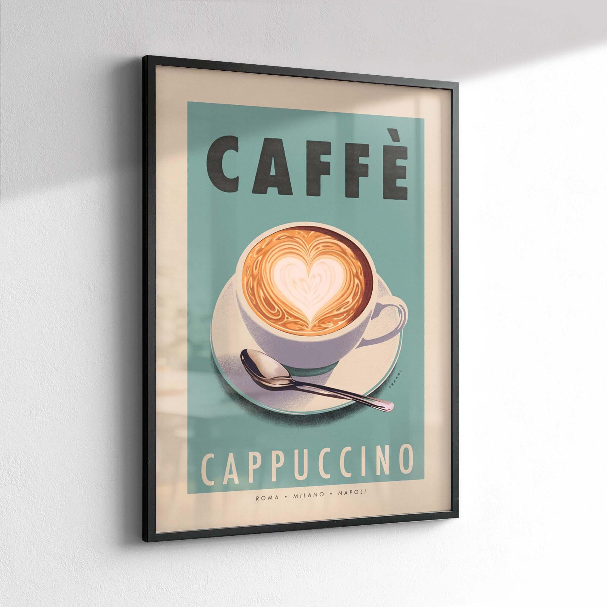 Set of 2 Kitchen Prints: Retro Style Italian Coffee Posters, Espresso ...