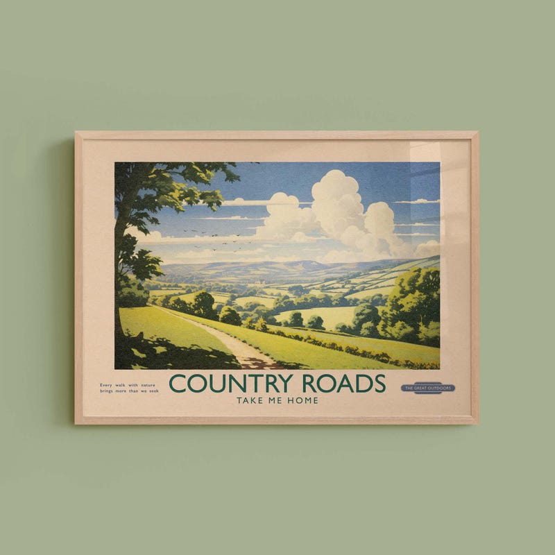 Country Road Picture Art - Etsy UK