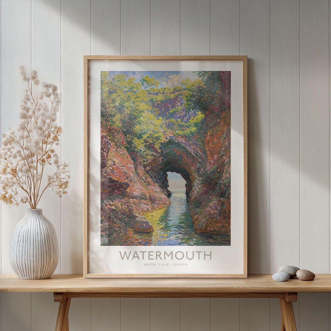 Watermouth Devon Coastal Print | Wall Art for Living Room, Hallway ...