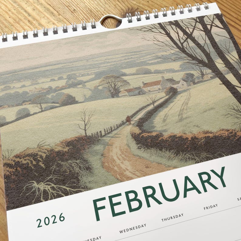 Country Roads 2026 Wall Calendar: English Countryside Landscapes ...