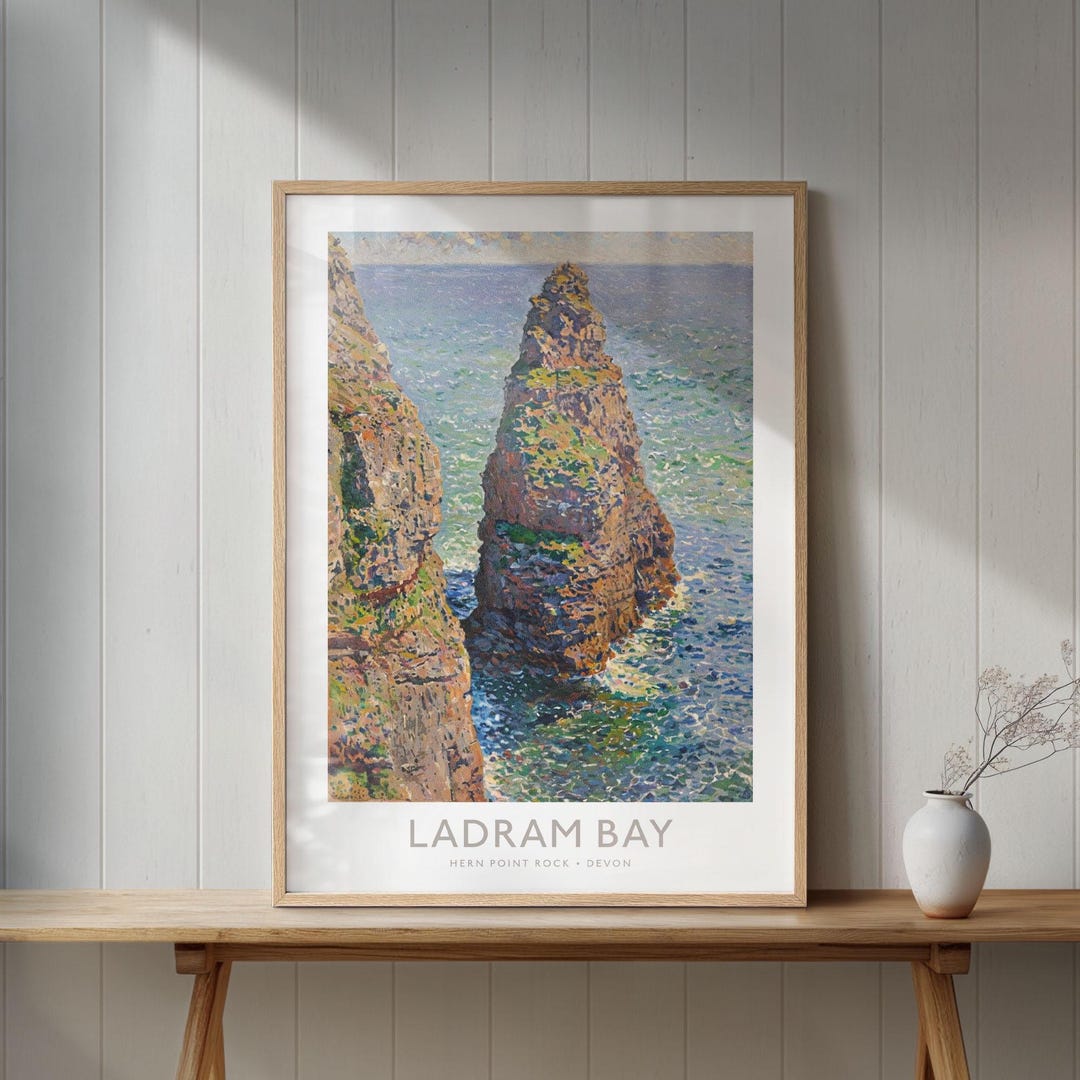 Ladram Bay Devon Coastal Print | Wall Art for Living Room, Hallway ...