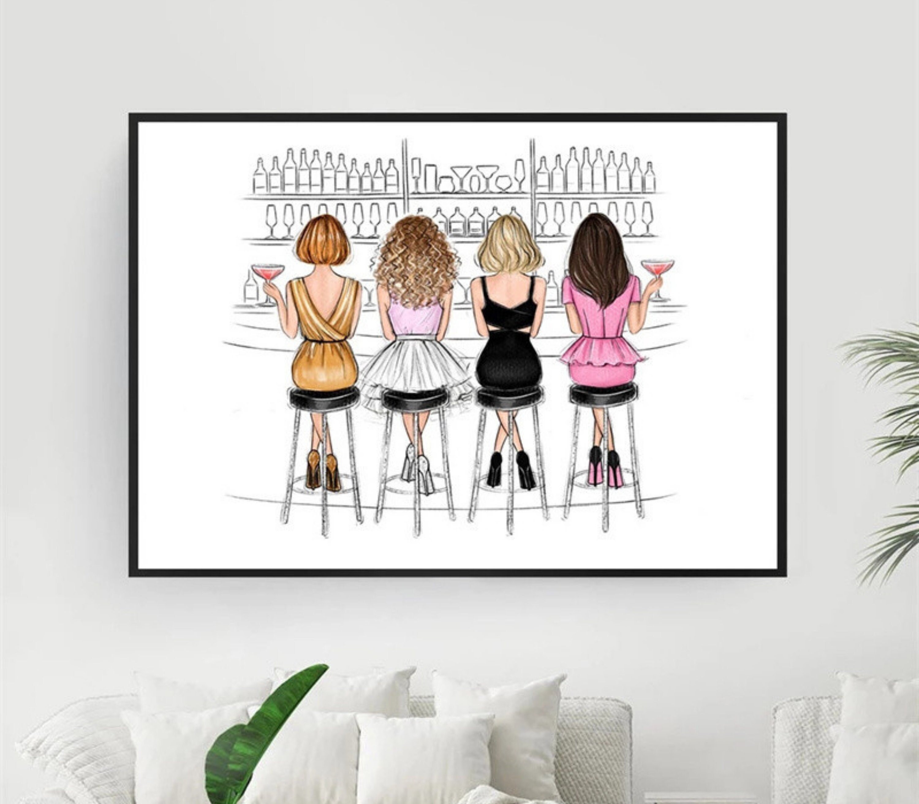 Spaced Nightclub Scene Clipart