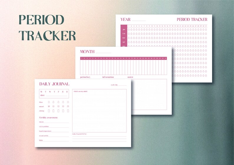Printable Period Tracker - Etsy