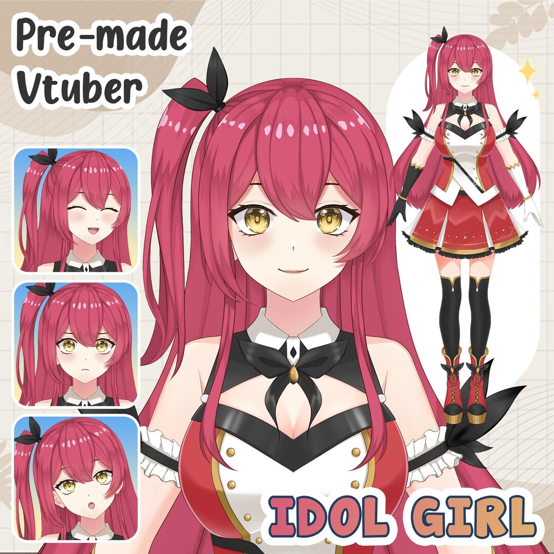 Live2d Vtuber Model for Streaming - Idol Girl | Fully Rigged | Ready to ...