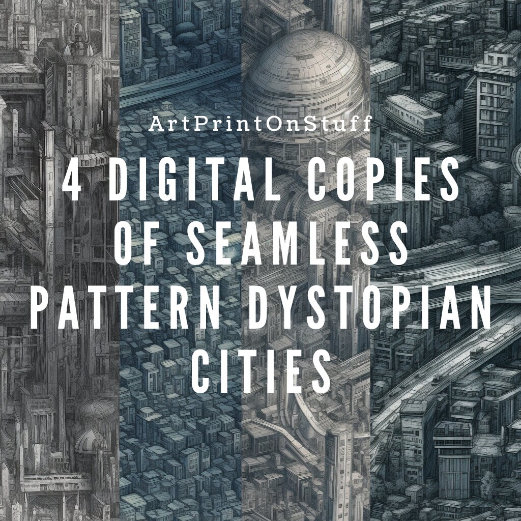 4 Pattern Digital Tile Background of Dystopian Atmospheric - Etsy