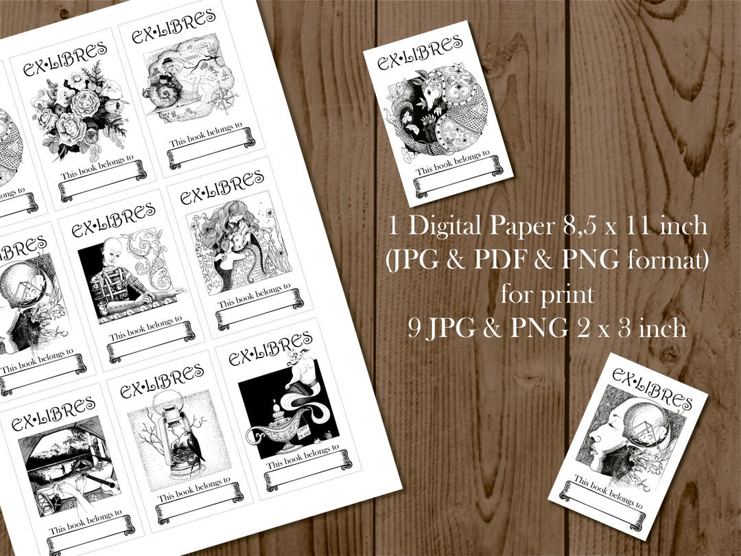 Printable Ex Libris, Dream Garden Bookplate, Digital Bookplate Download ...