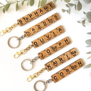 Personalized Chemistry Name Keychain, Periodic Table Element Name ...