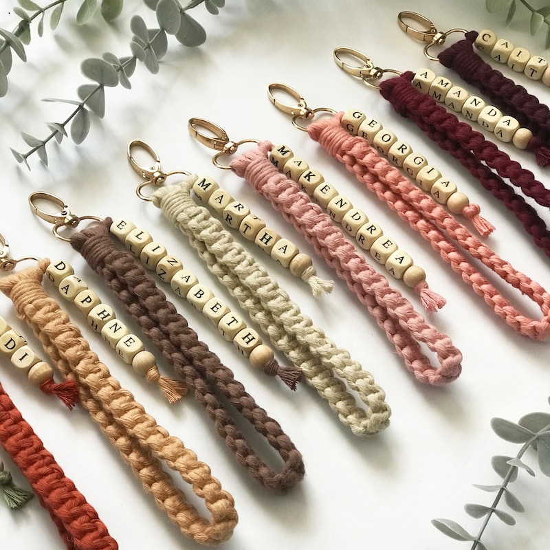 Macrame Key Chain - Etsy