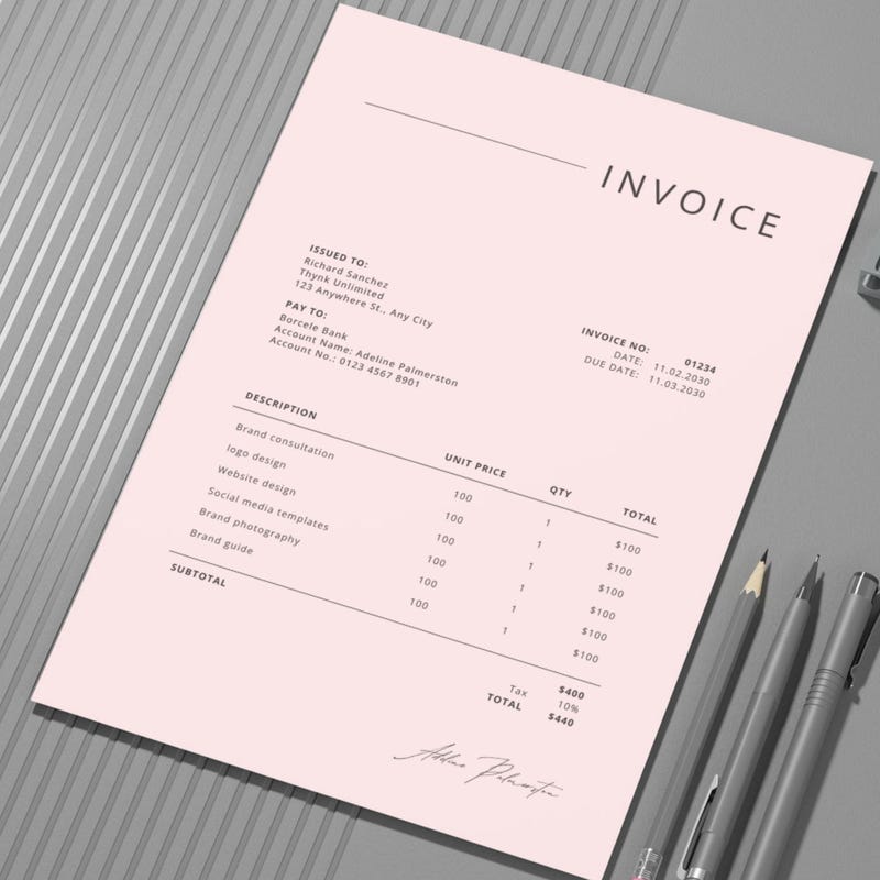Printable Invoice Generator - Etsy UK
