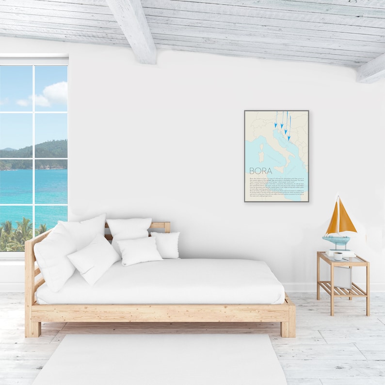 BORA Wind Map Famous Winds of the World Wall Art Print and Instant ...