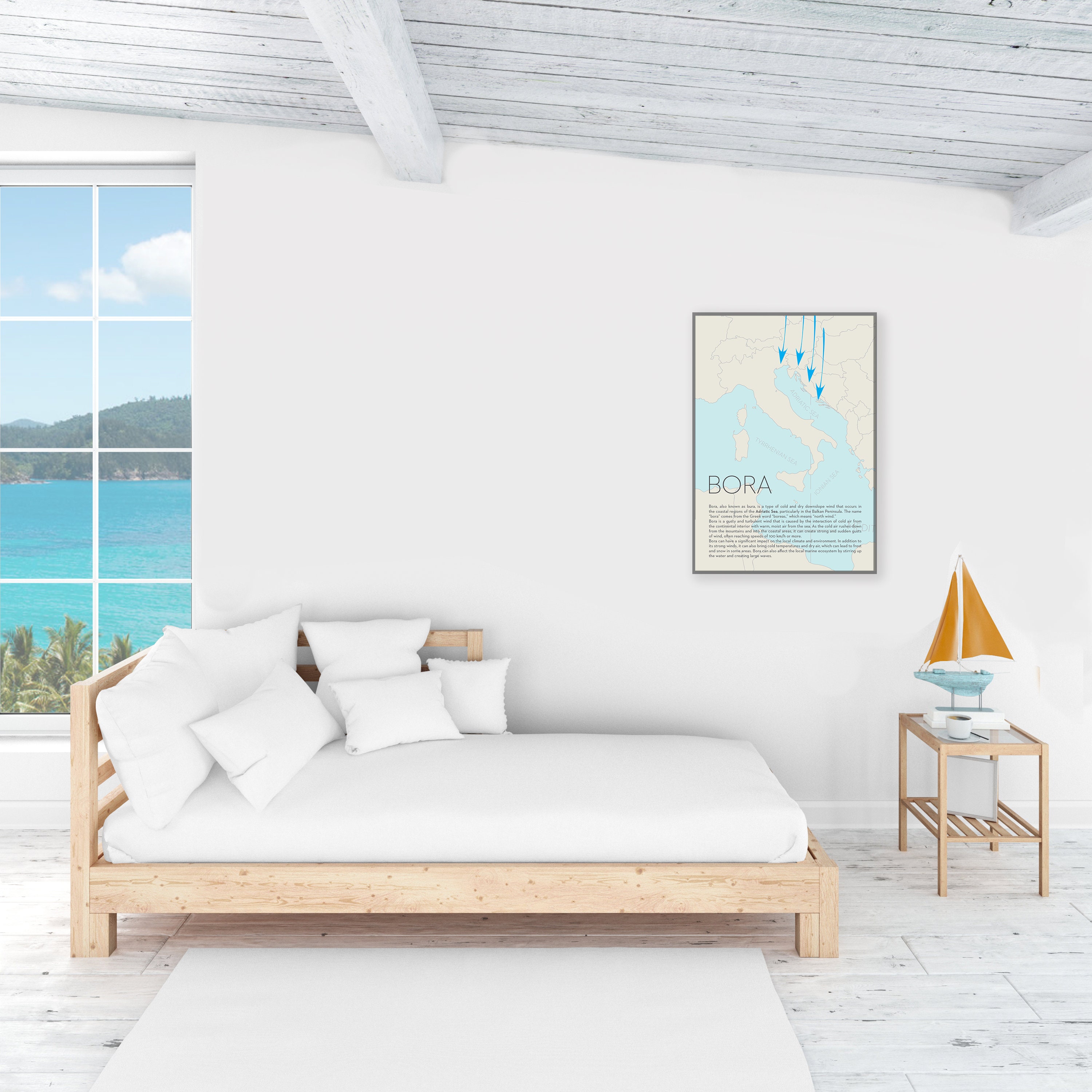 BORA Wind Map Famous Winds of the World Wall Art Print and Instant ...