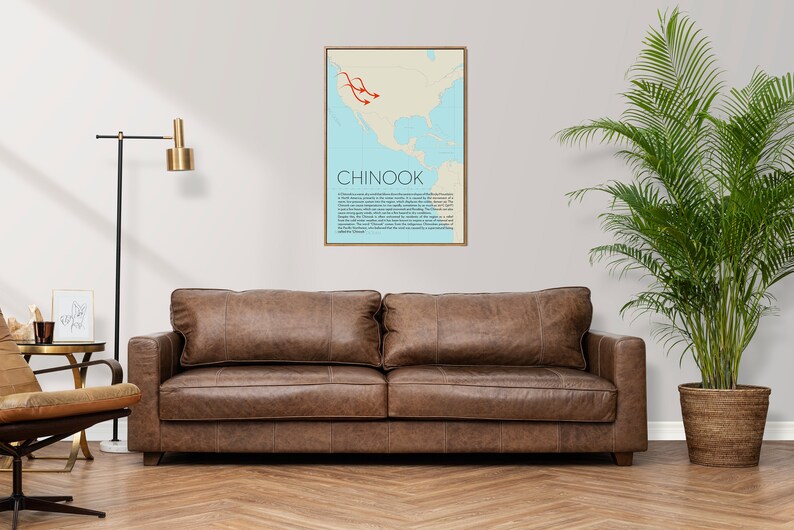 CHINOOK Wind Map Famous Winds of the World Wall Art Print - Etsy