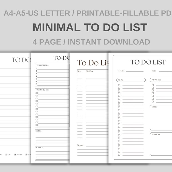 To Do List Printable - Etsy