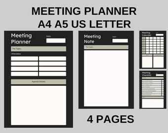 Weekly Meeting Agenda I Meeting Minutes Taking Template Planner I ...
