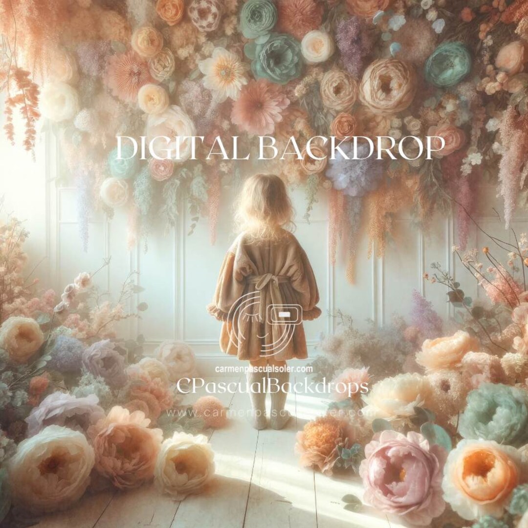 Spring Floral Digital Background: Perfect for Wallpapers, Invitations ...