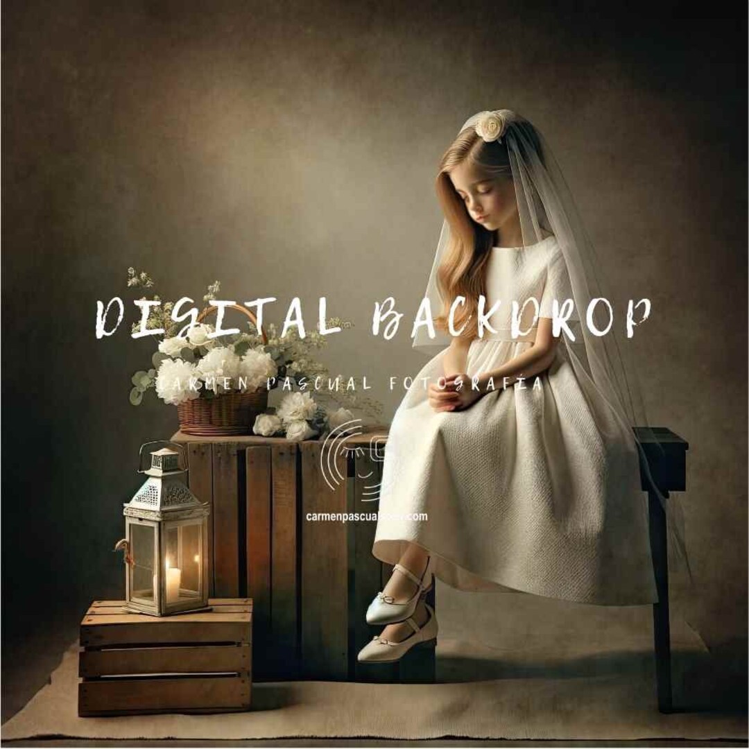 First Communion Digital Backdrop - Elegant Ceremony Photographic ...