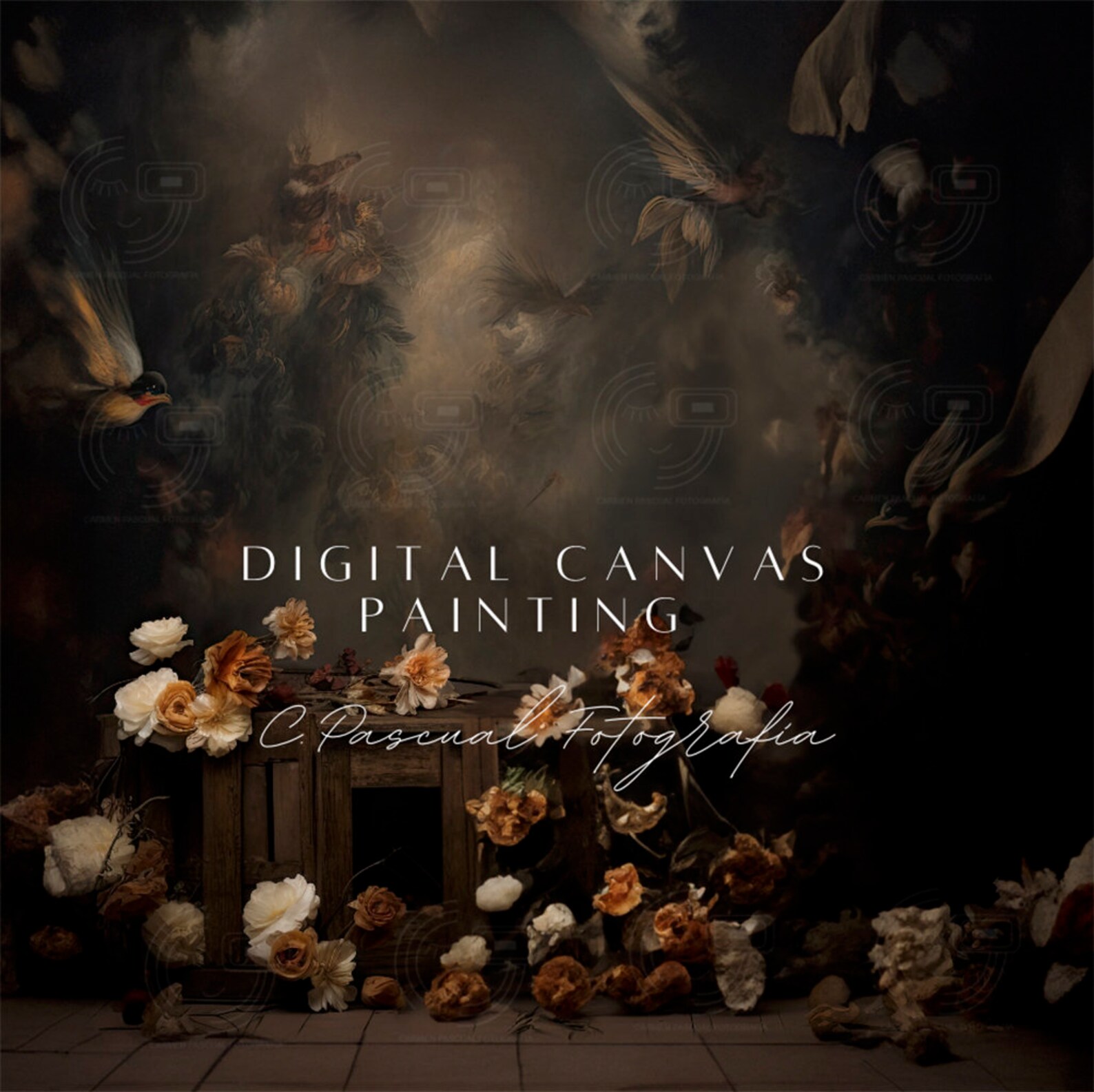 Old Masters Flower Digital Background for Composite Photography ...