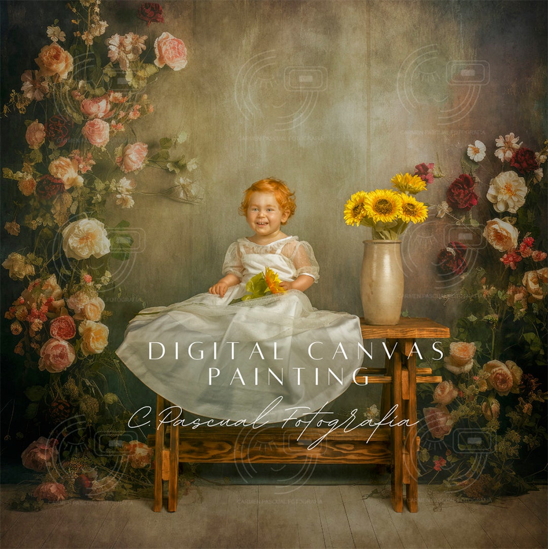 Old Masters Flower Digital Background for Composite Photography ...