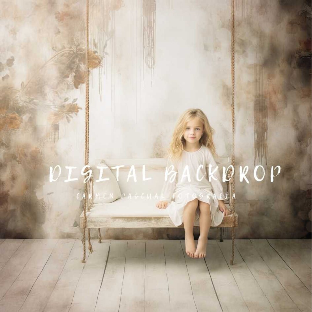 Retro, Digital Background, White, Wooden Swing, Modern Decor, Creative ...