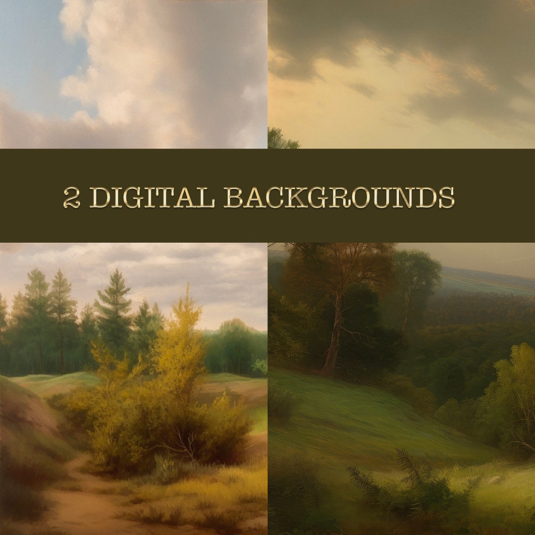 2 Digital Backgrounds, 2 Digital Painting Background, 2 Background for ...