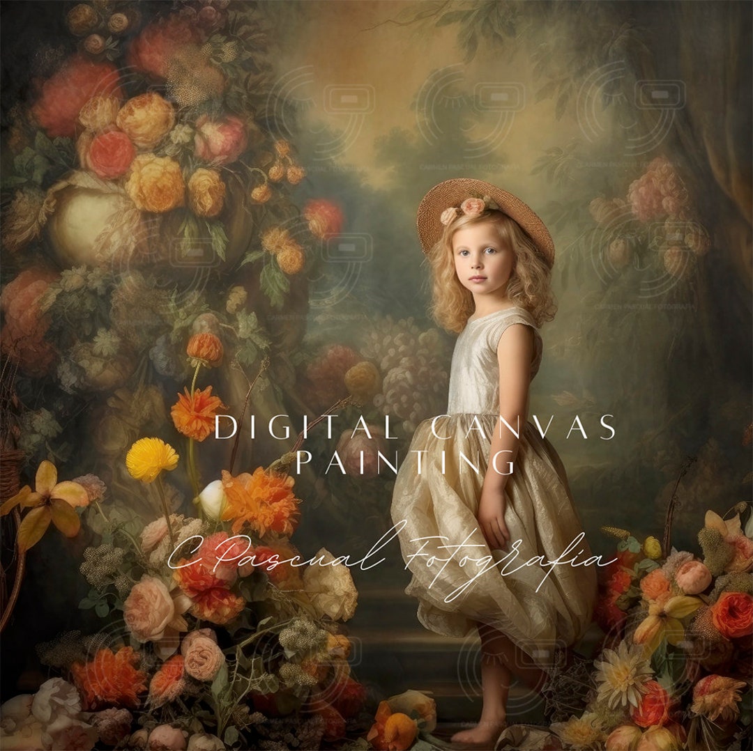Old Masters Flower Digital Background for Composite Photography ...