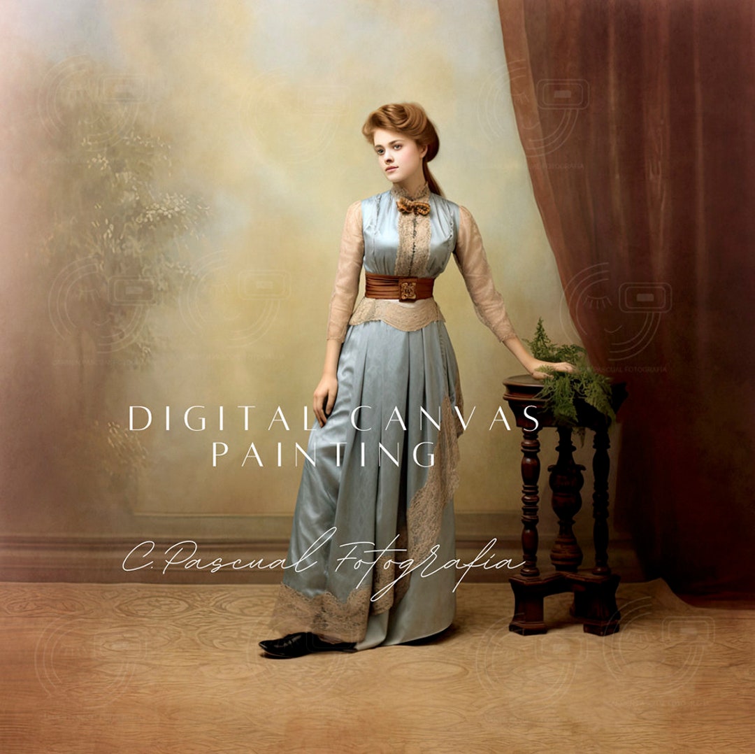 Victorian Elegance, Photography Backdrop With Luxurious Drapery ...