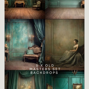 5 Old Masters Set Backdrops, Digitally Painted Backgrounds - Etsy