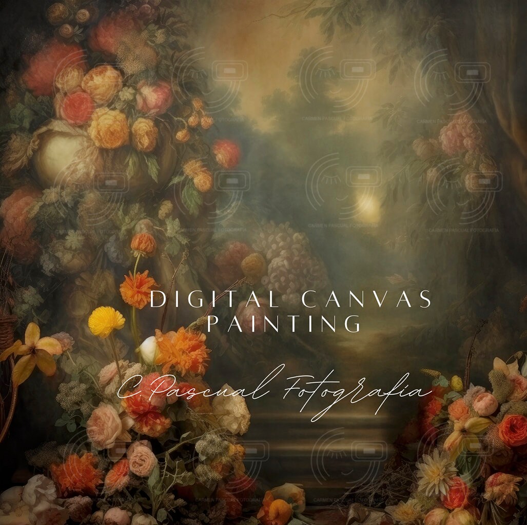 Old Masters Flower Digital Background for Composite Photography ...