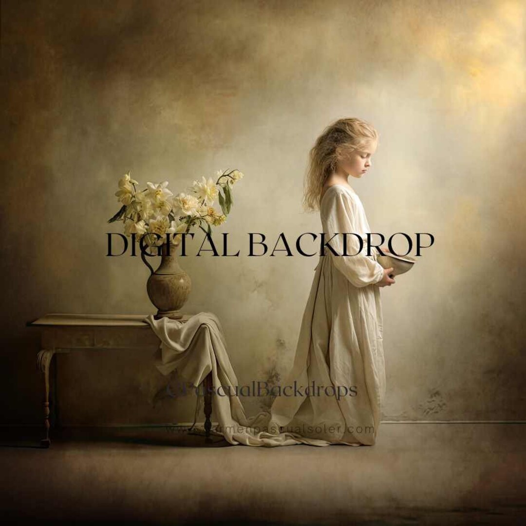 Soft Vintage Floral Digital Backdrop - Delicate Pastel Retro Flowers ...