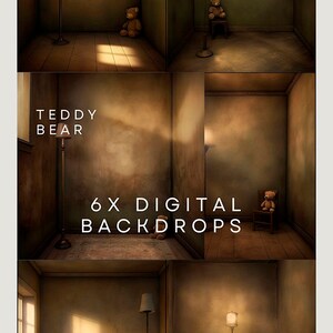 Digital Painting Background, Teddy Bear, Fine Art - Etsy