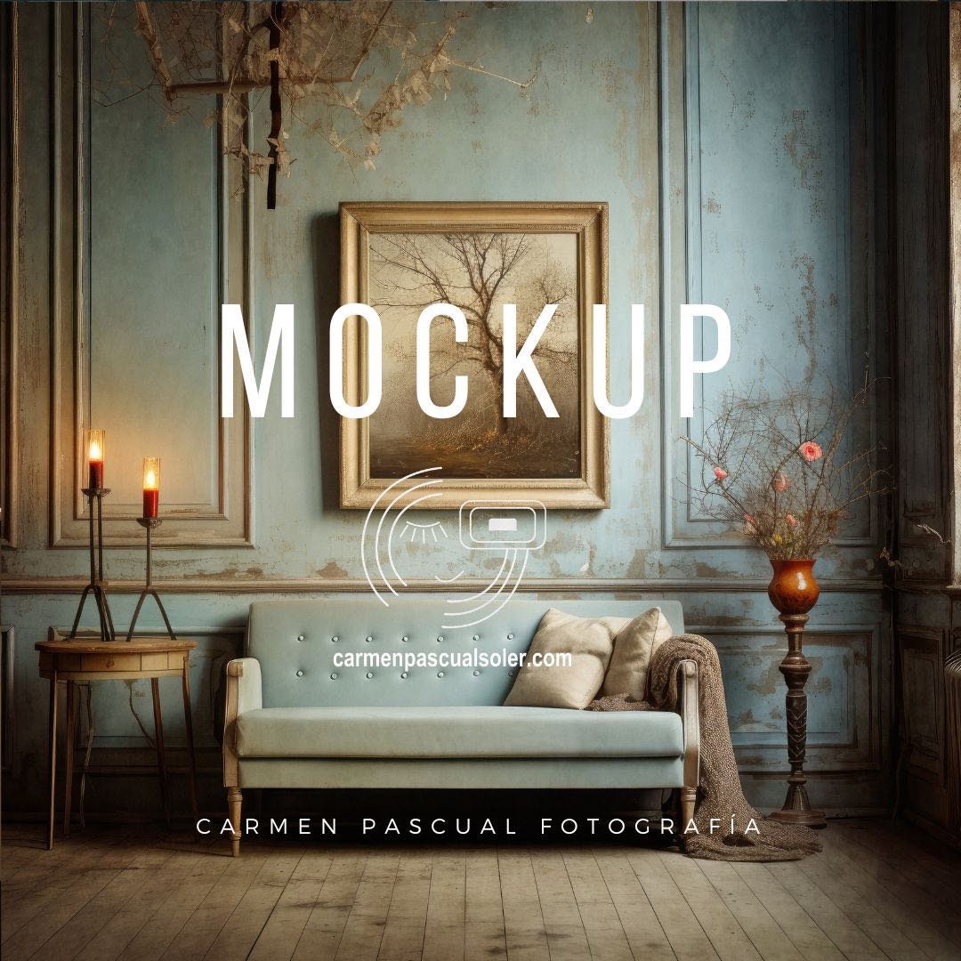 Chic Interior Mockup, Digital Download With Elegant Frame for Home ...