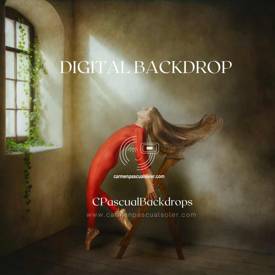 Vintage Rustic Room Digital Background With Window for Photography - Etsy