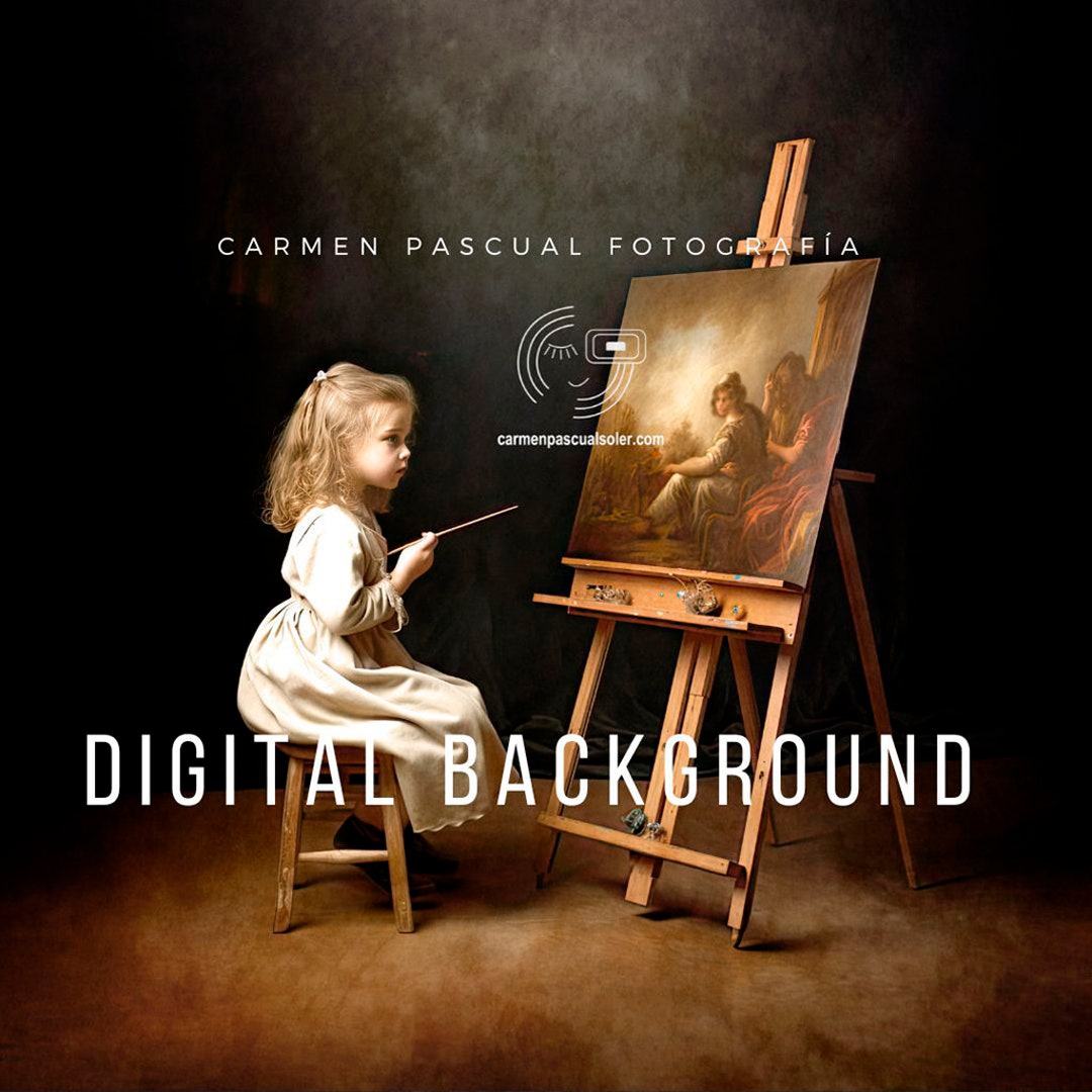 Digital Background of Room, Easel With Canvas, Picture, Painting ...