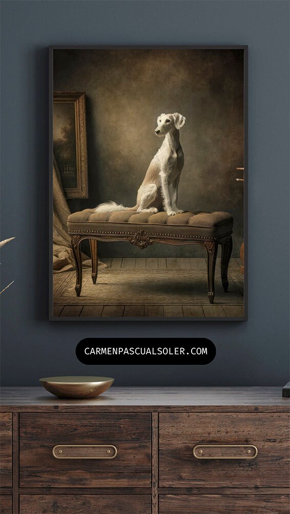 Vintage Pet Portrait Background, Classic Digital Backdrop for Animal ...