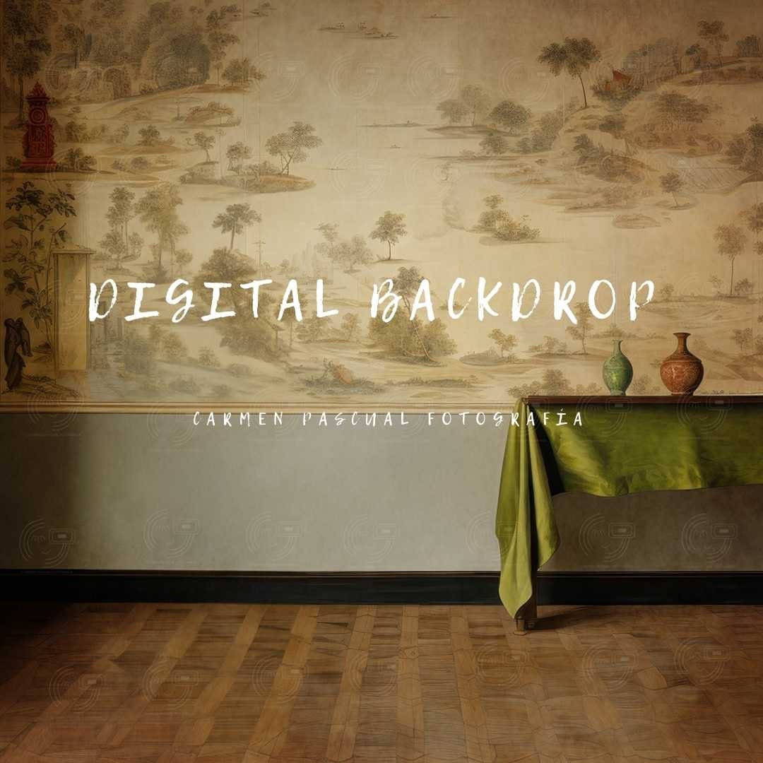 Enchanting Vintage Room Digital Backdrop: Ideal for Online Shop ...