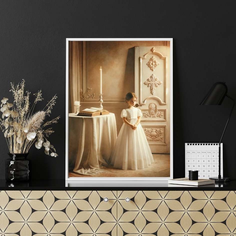 First Communion Digital Backdrop Elegant Ceremony Photographic ...