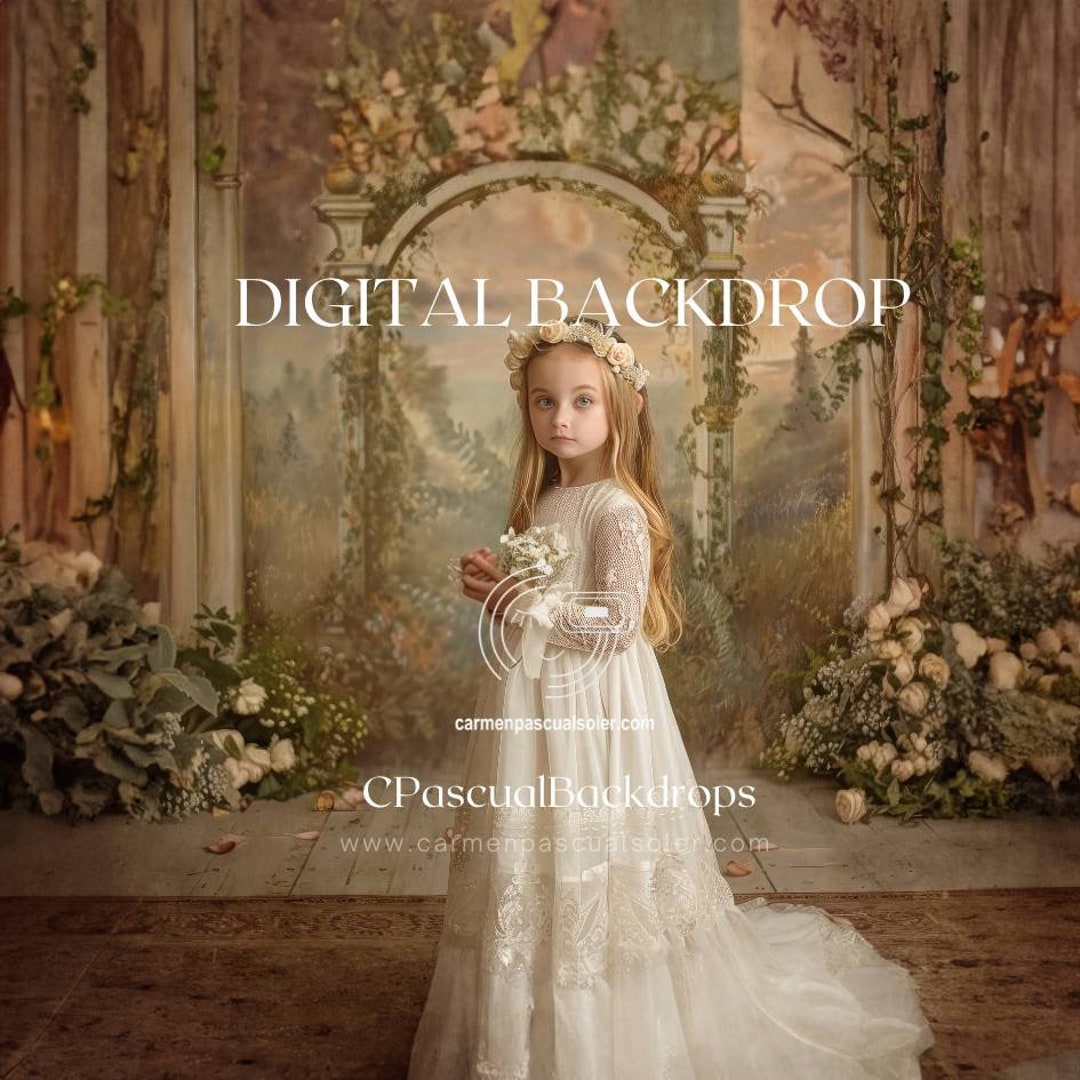 First Communion Digital Backdrop Elegant Ceremony Photographic ...