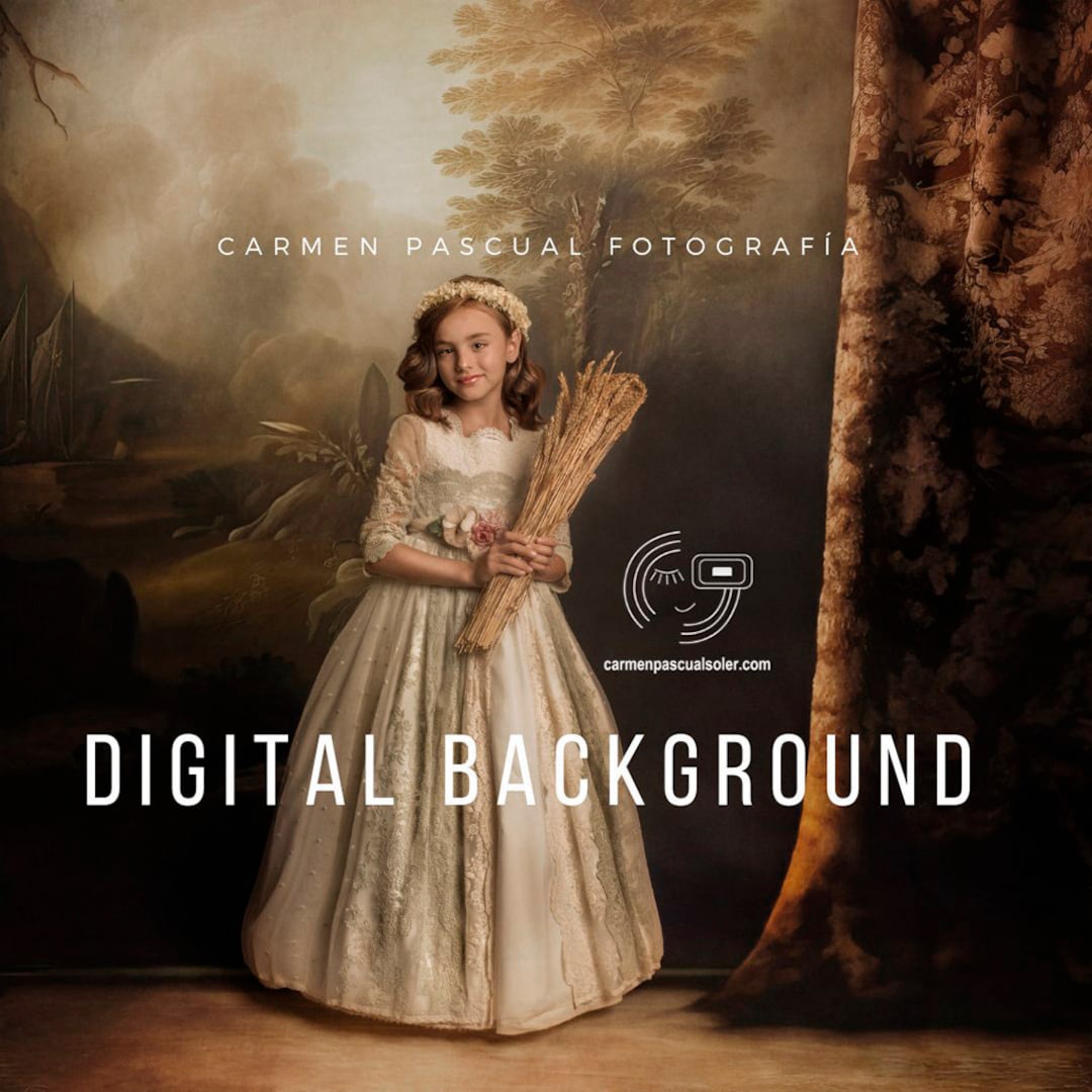 Timeless Elegance: Old Masters-inspired Digital Backdrop With Serene ...