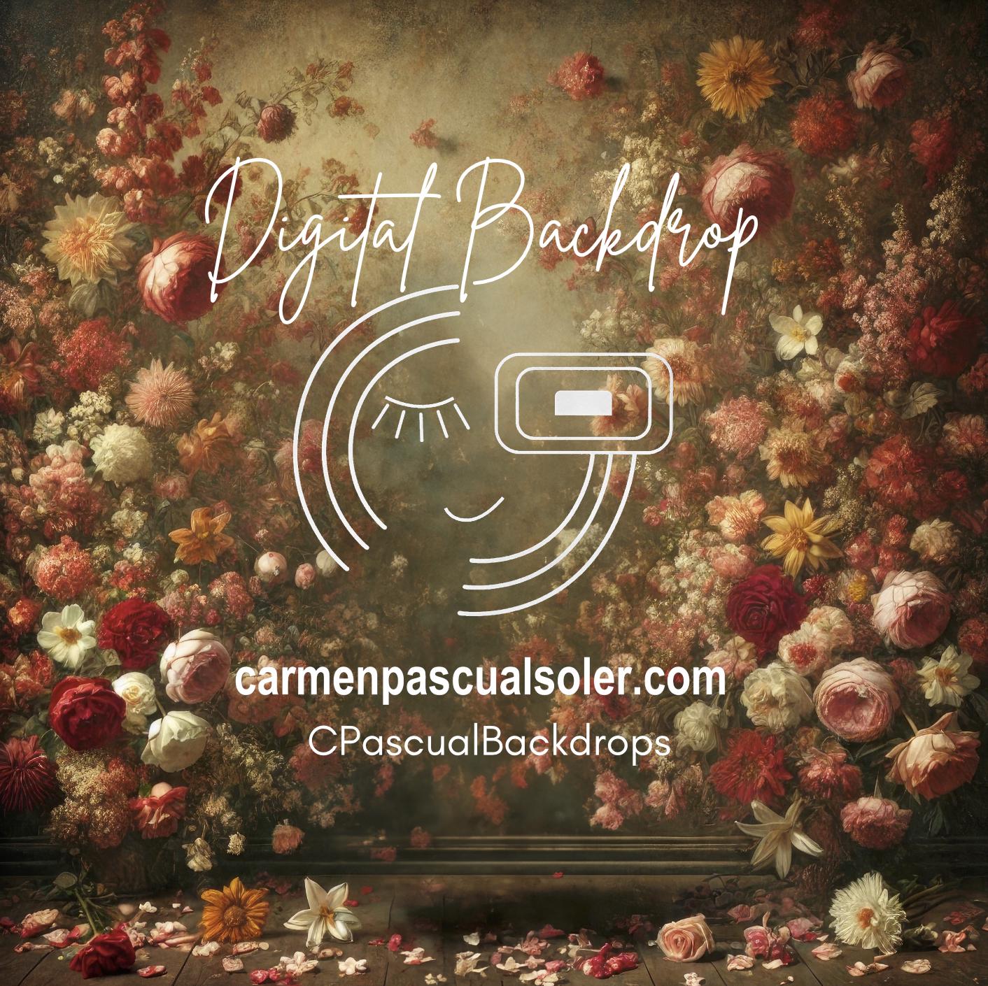 Vintage Floral Digital Background Classic Style - Etsy