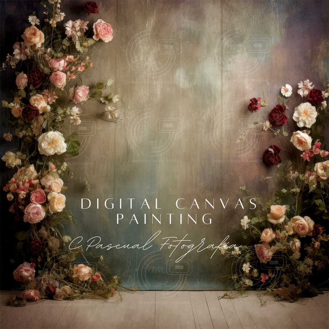 Old Masters Flower Digital Background for Composite Photography ...