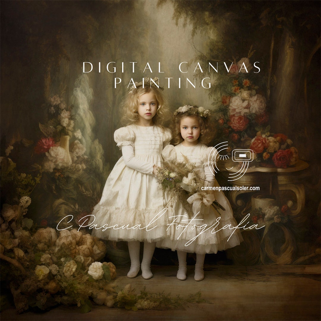 Blooms in Digital Brushstrokes: Fine Art Floral Background - Etsy