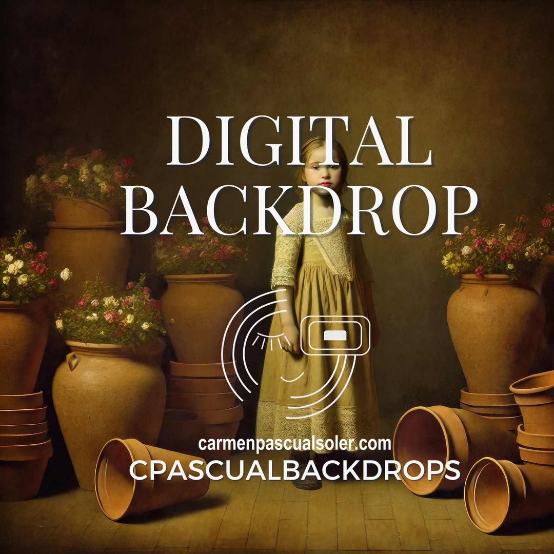 Rustic Clay Pots Digital Background for Photoshop Compositions and ...