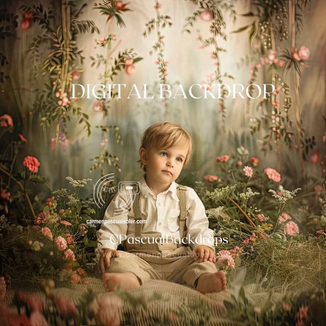 Spring Floral Digital Background: Perfect for Wallpapers, Invitations ...