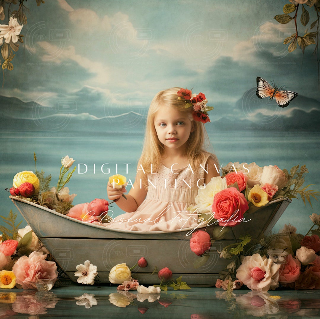 Beautiful Summer Digital Backdrop, Summer Boat on the Beach for ...